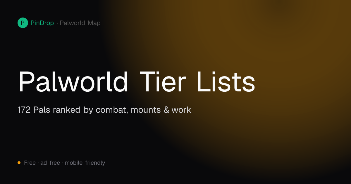 Palworld Best Mounts — Fastest Pals Ranked by Sprint Speed